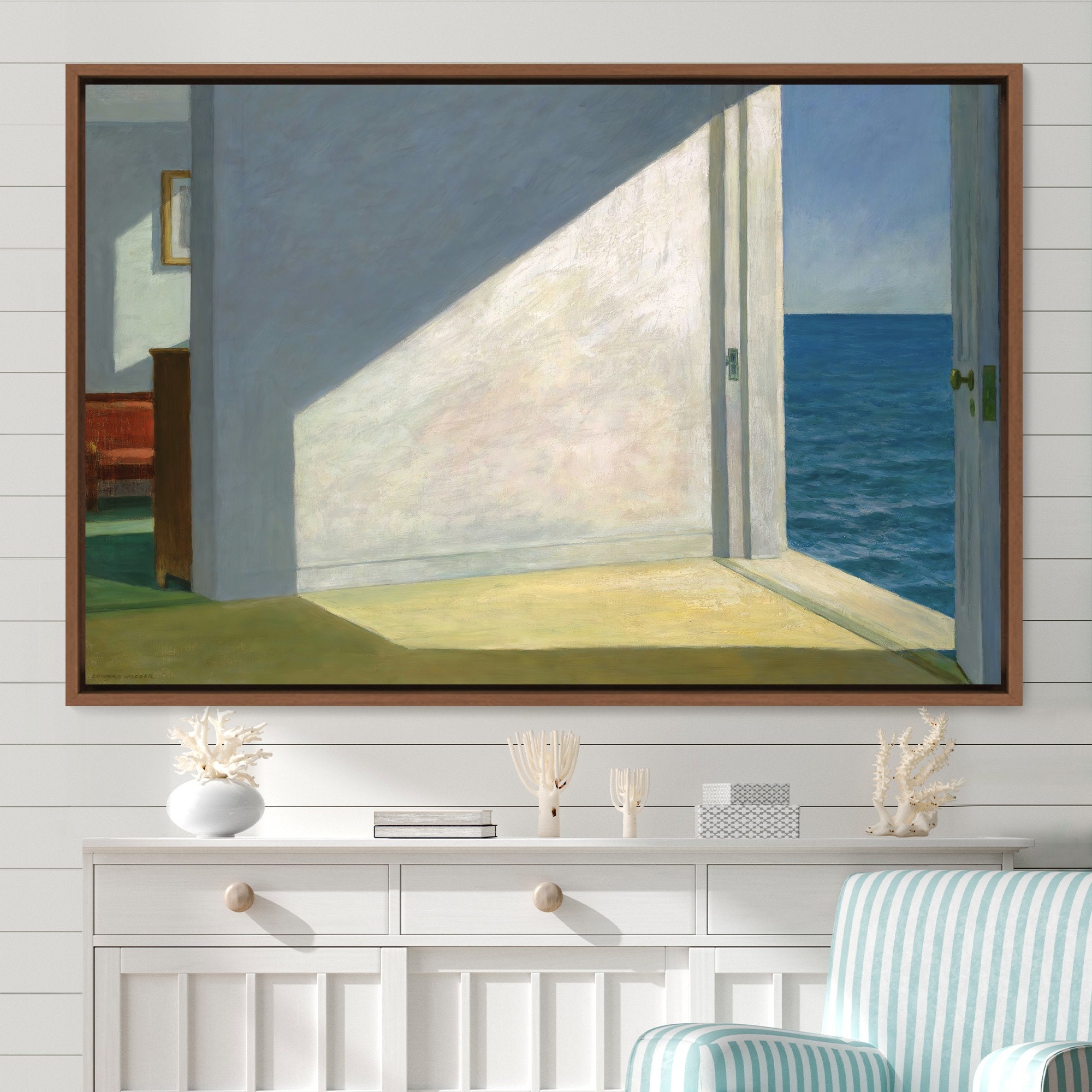 Edward Hopper, Rooms by the Sea 1951, Framed Canvas Print, L | Inspire ...