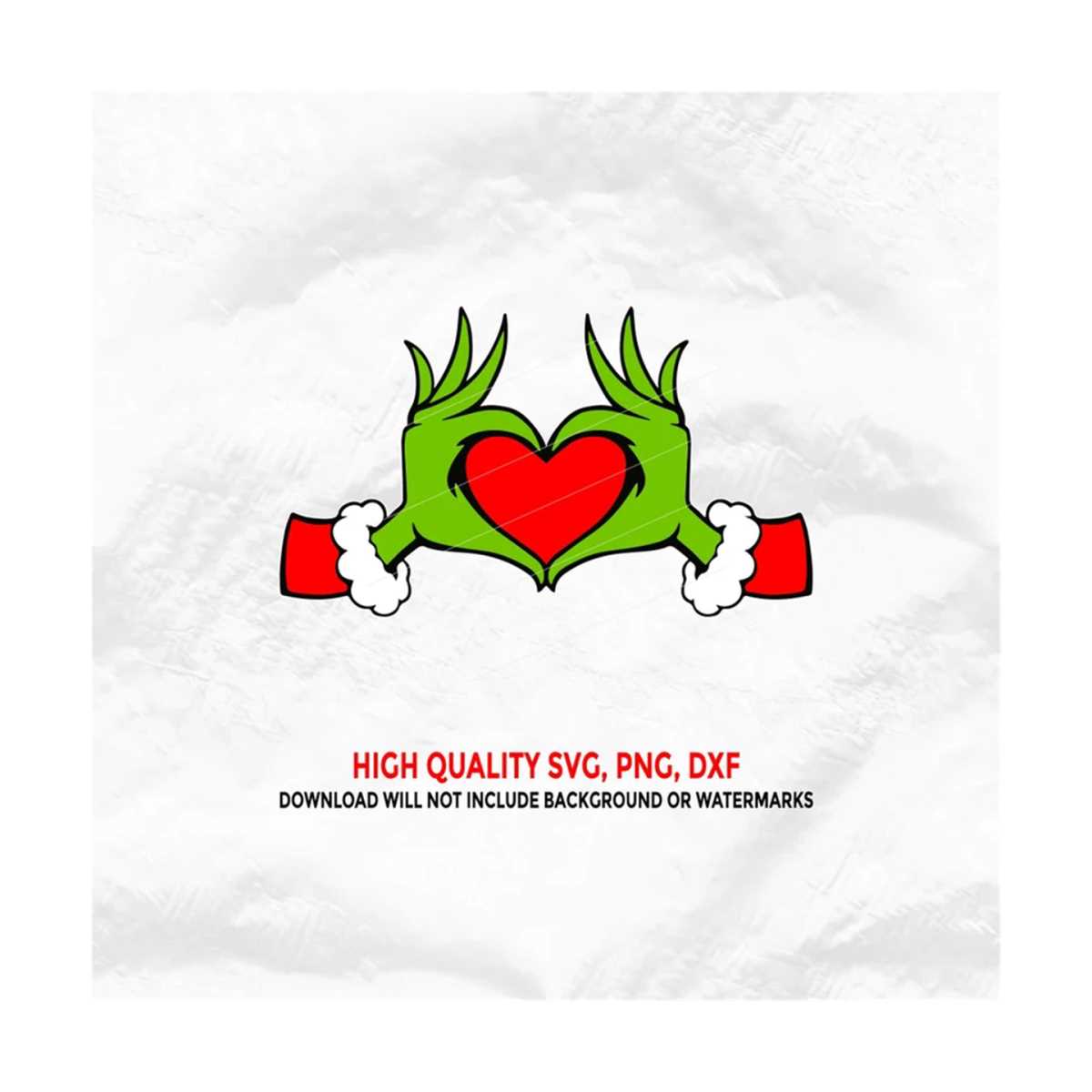 Grinch Heart Svg, Pn, Dxf, Grinch Hands Heart Svg, Layered G | Inspire ...