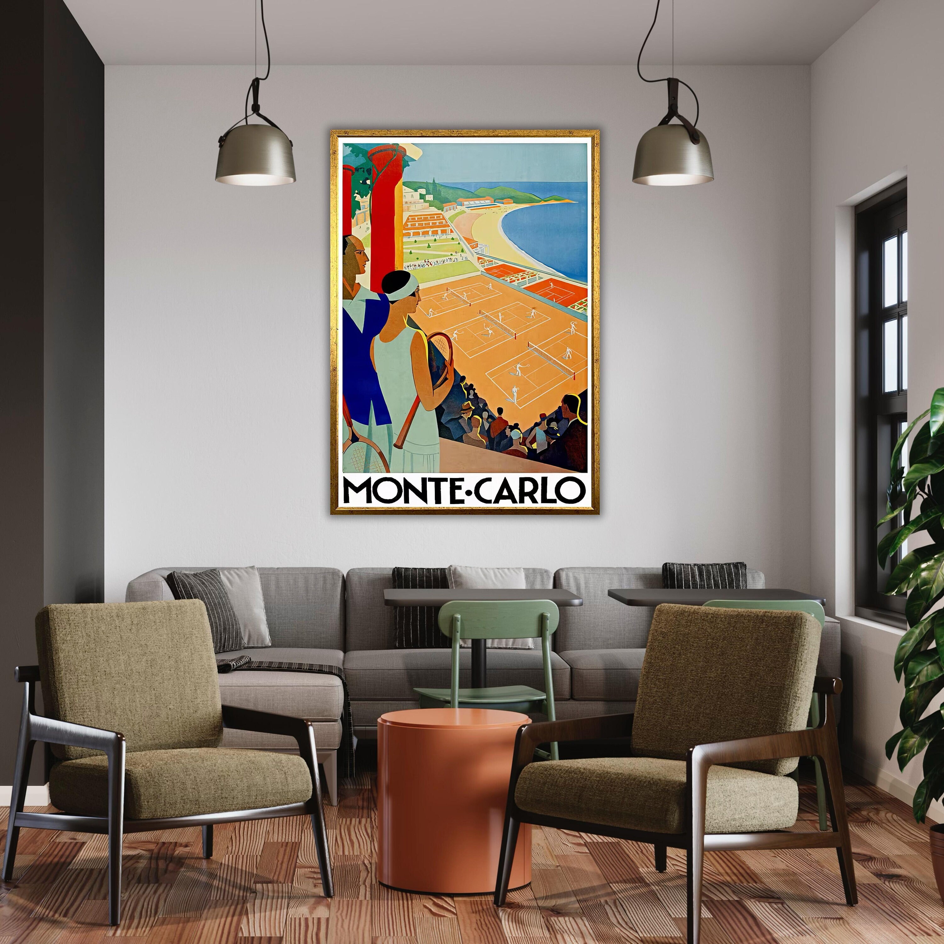 Monaco Travel Print Wall Art Monaco Wall Hanging Home Dcor M | Inspire ...