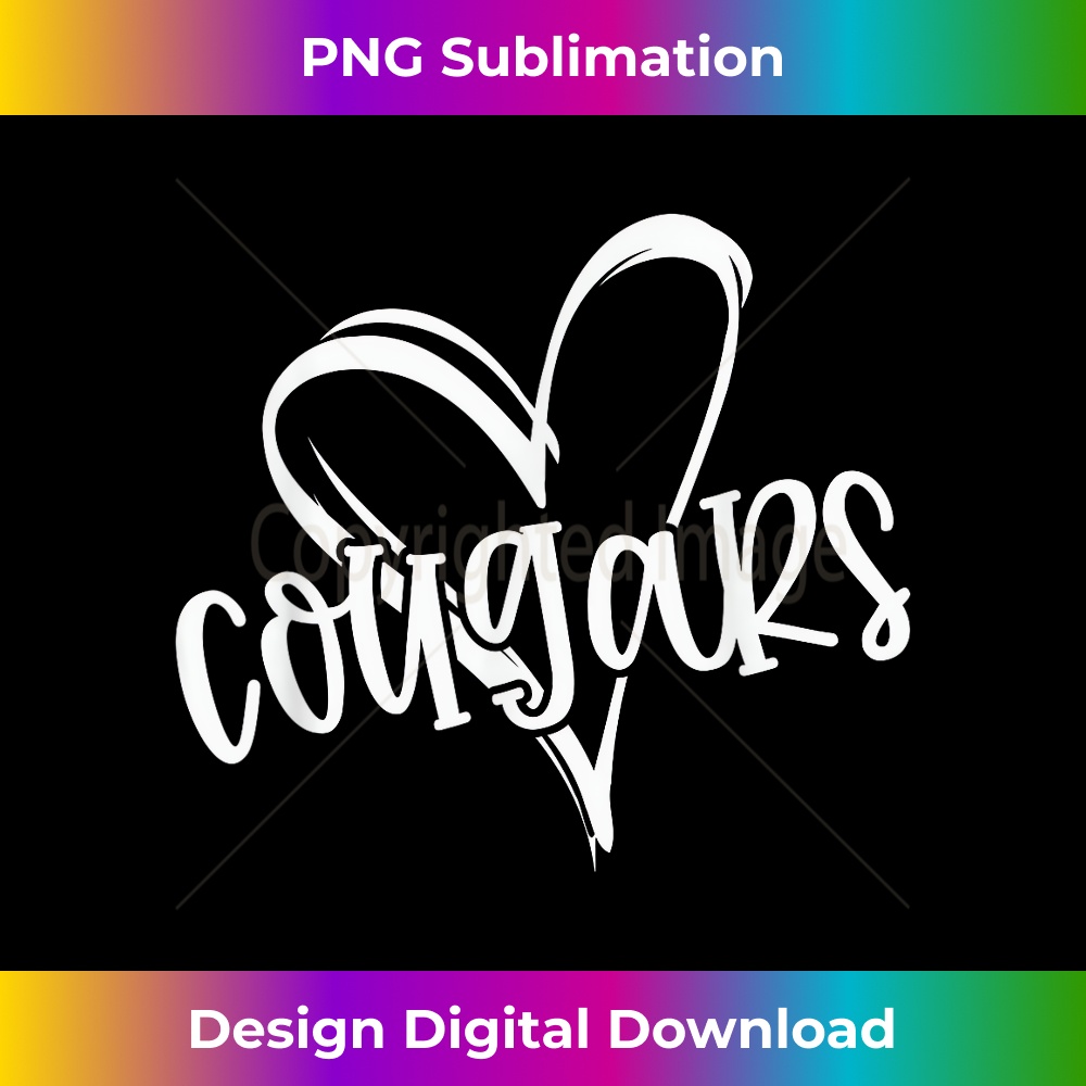 Cougars School Sports Fan Team Spirit Heart - Bespoke Sublim | Inspire ...