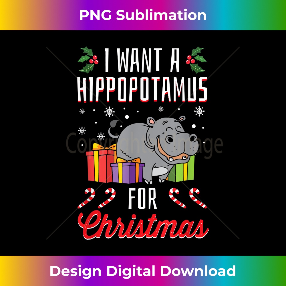 I Want A Hippopotamus For Christmas Xmas Hippo - Minimalist - Inspire ...