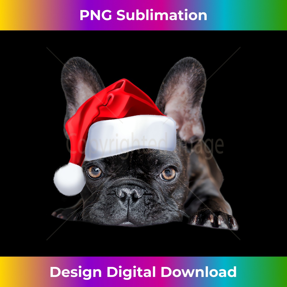 Cute French Bulldog Santa Hat Frenchie Image Christmas Gift | Inspire ...