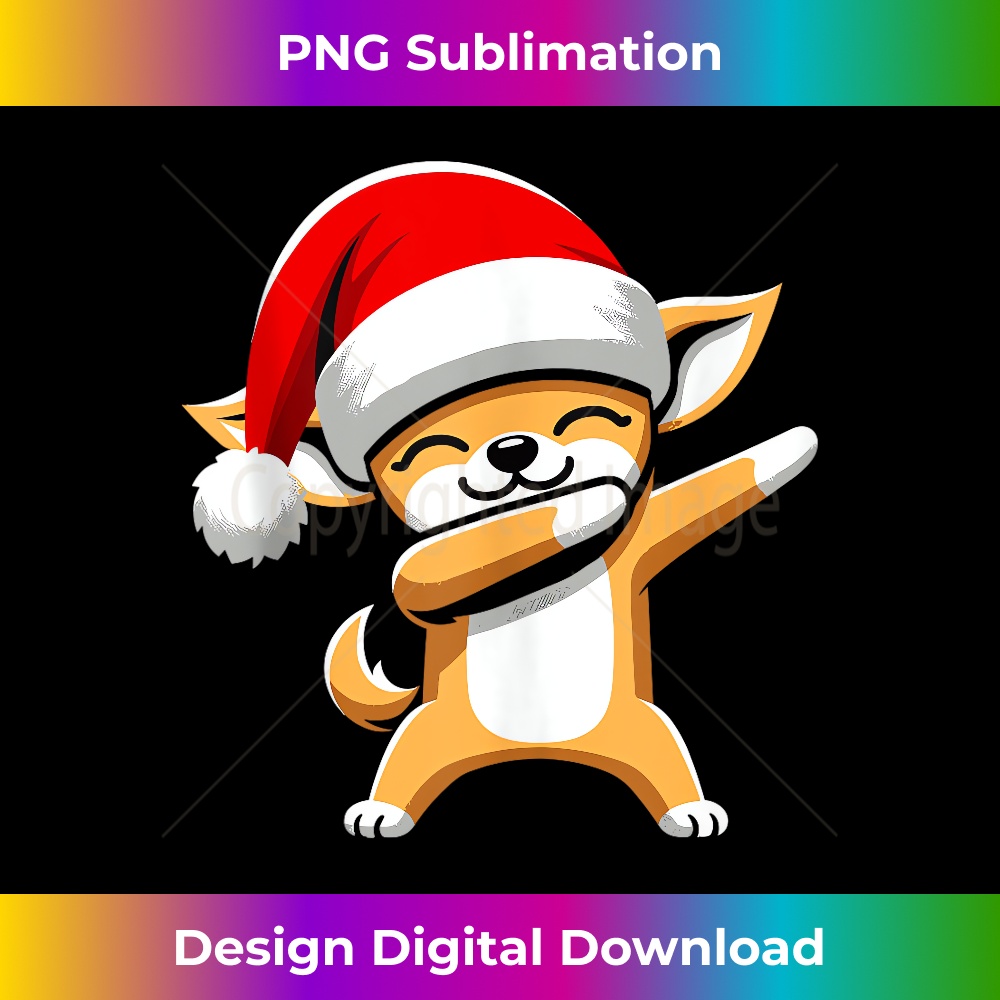 Chihuahua Dog Dab Pose Funny Dog Christmas Santa Hat Tank To | Inspire ...