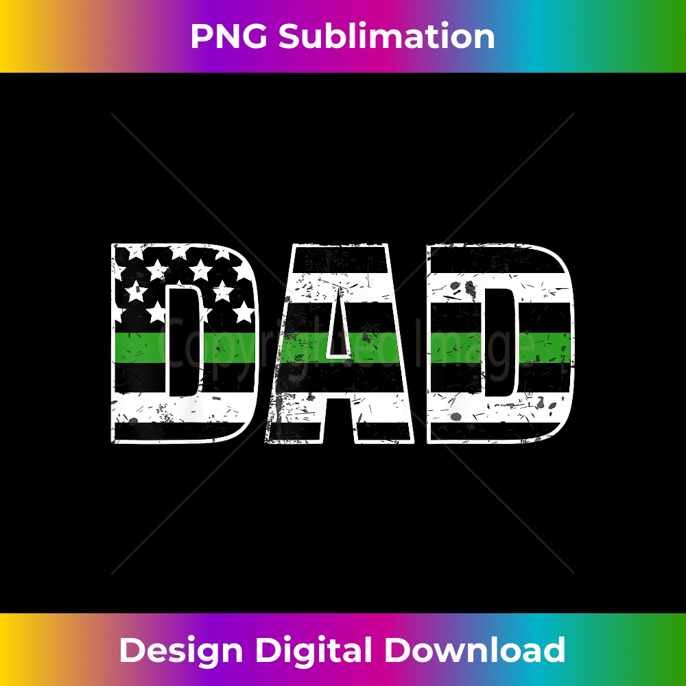 Border Patrol Agent Dad Thin Line Green Daddy - Edgy Sublima | Inspire ...