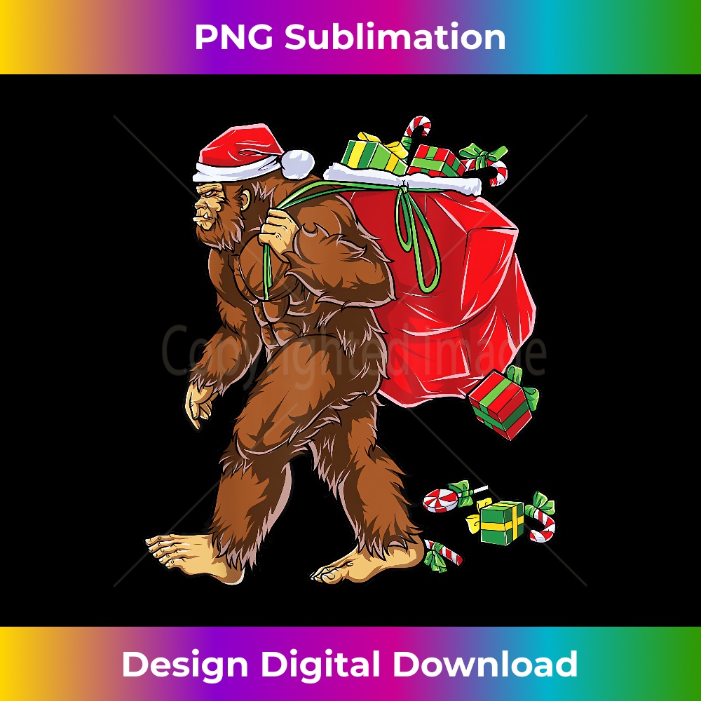 Bigfoot Santa Carrying Christmas Bag Xmas Hat Sasquatch Men | Inspire ...