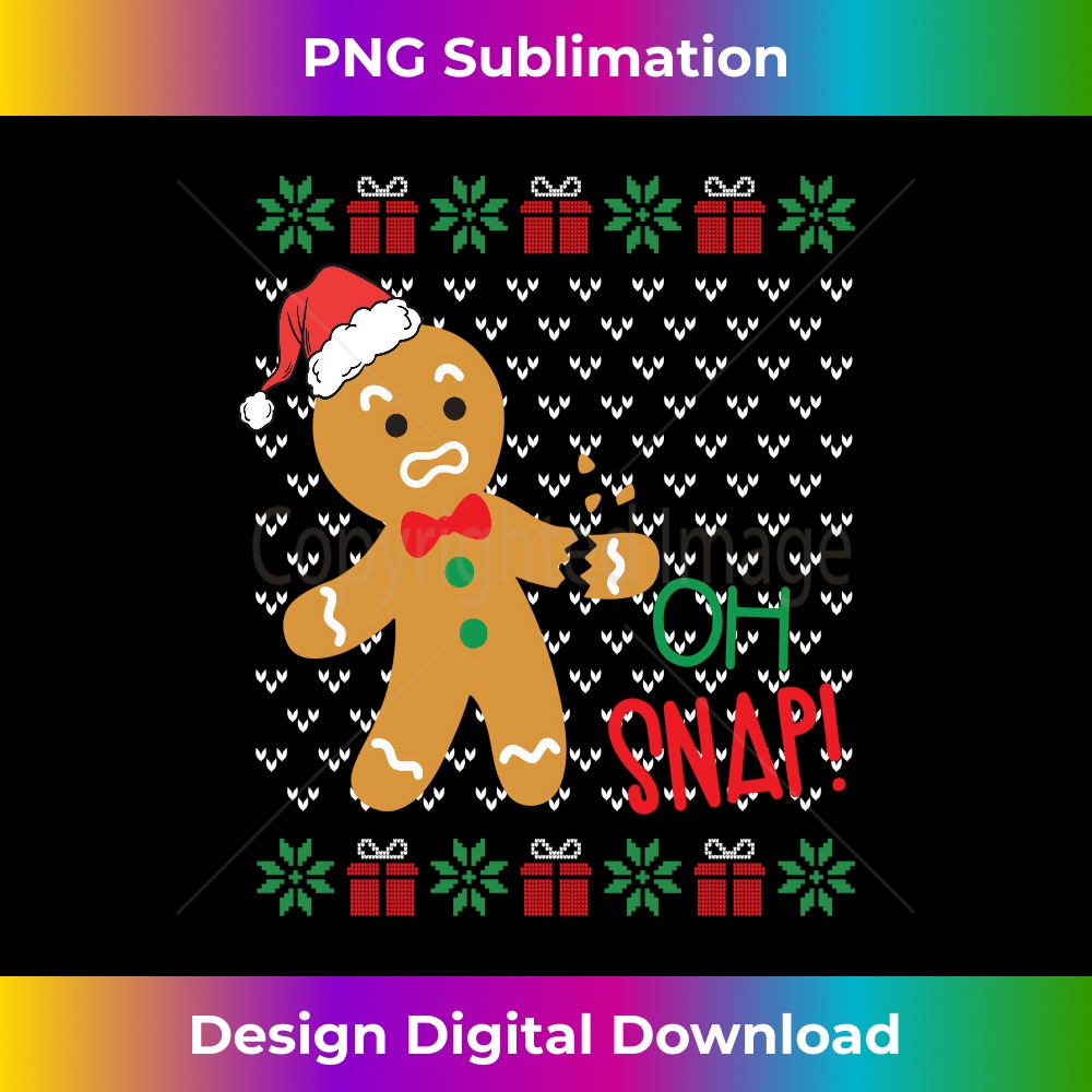 Funny Oh Snap Gingerbread Man Broken Arm Ugly Christmas 2023 | Inspire ...