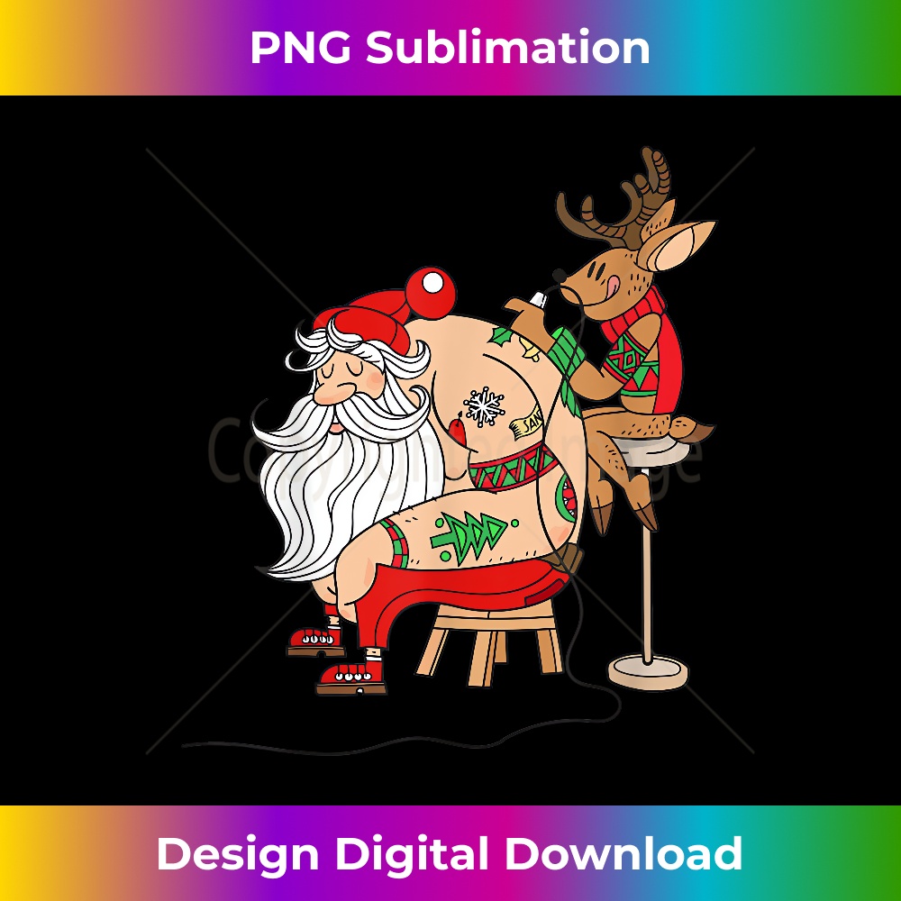Christmas Santa Gets Inked By Reindeer Tattoo - Classic Subl | Inspire ...
