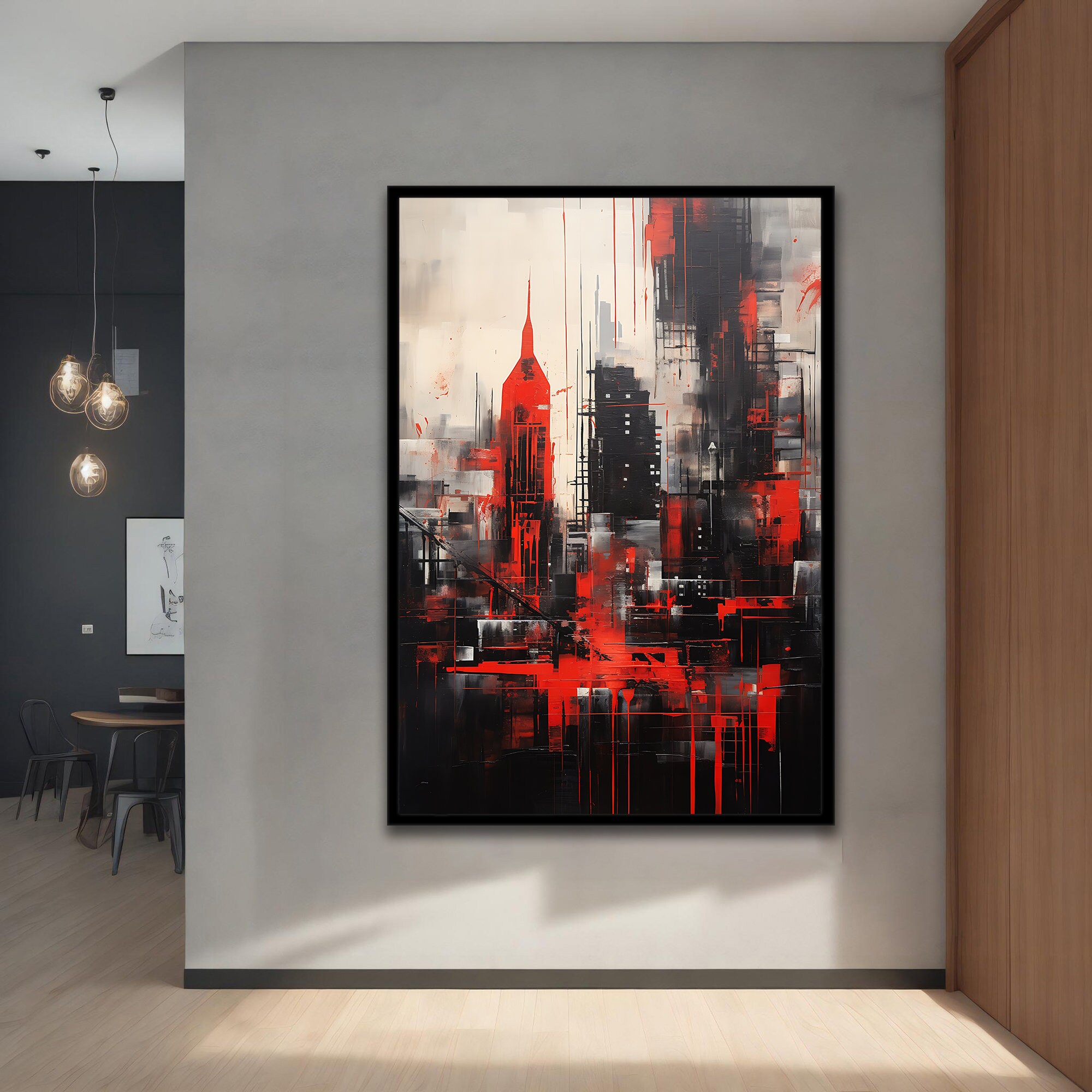 City,Landscape oil Canvas, Contemporary Art, Wall Art for Ho | Inspire ...