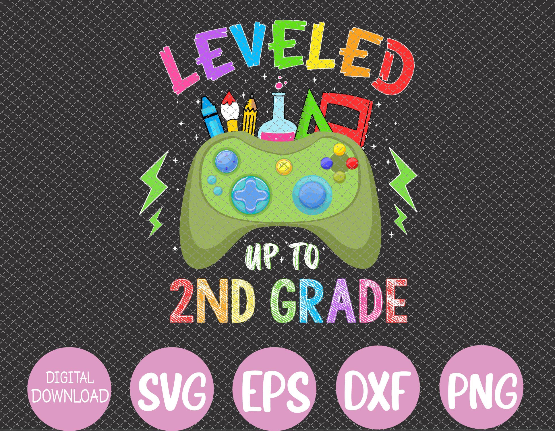 Leveled Up To 2nd Grade Gamer Back To School First Day Boys | Inspire ...
