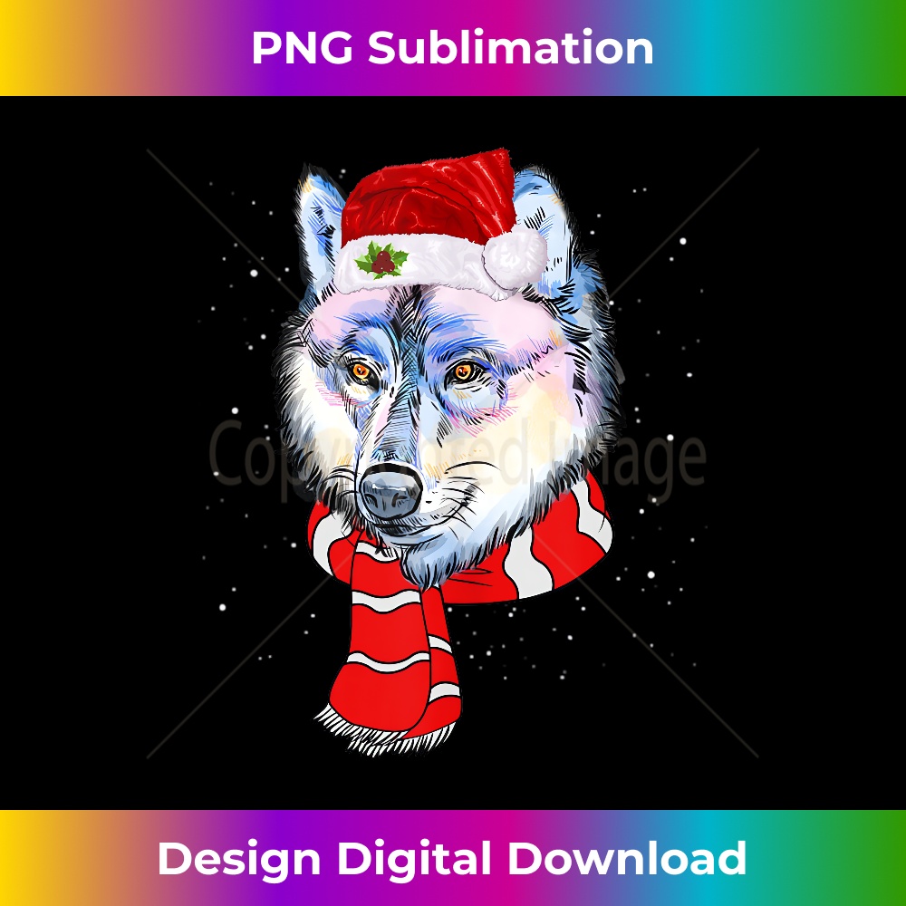 Funny Gray Wolf Christmas Santa Hat Wolves Outfit Wolf Lover | Inspire ...