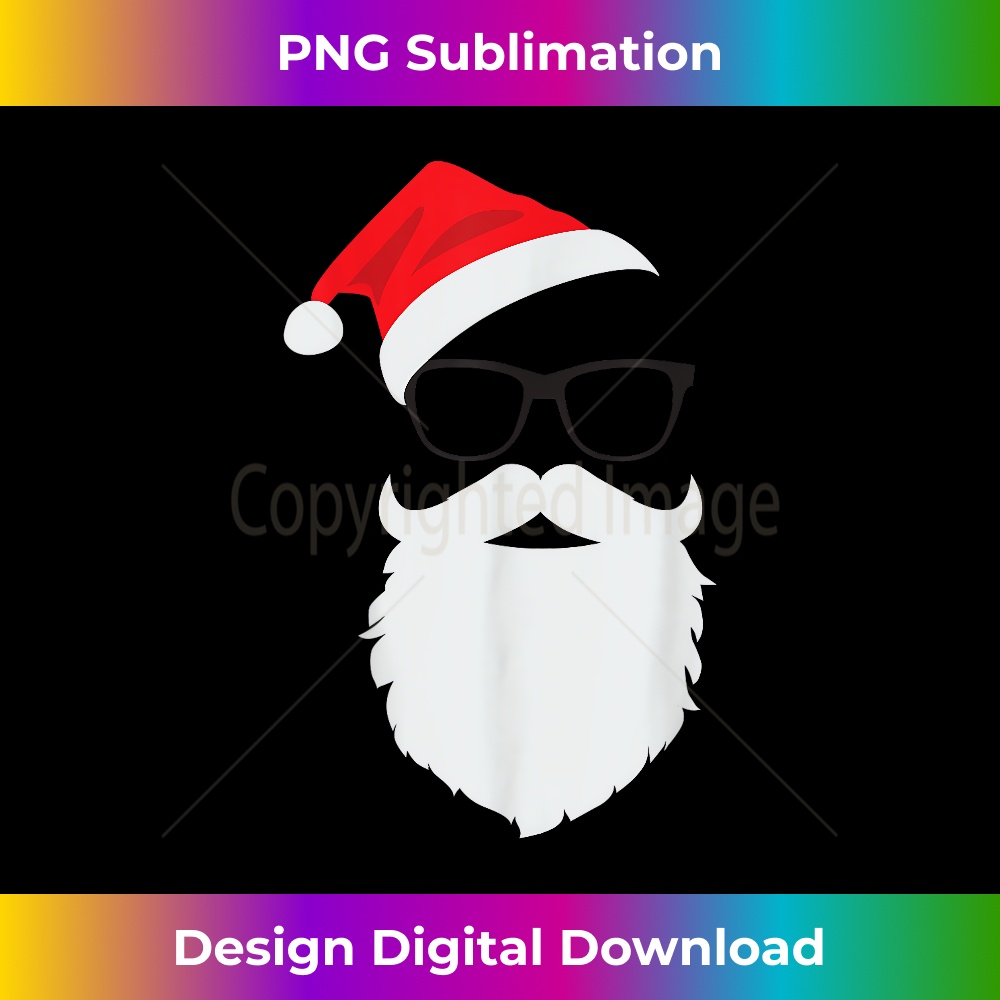 Hipster Santa Face with Hat beard & Glasses Christmas - Futu | Inspire ...