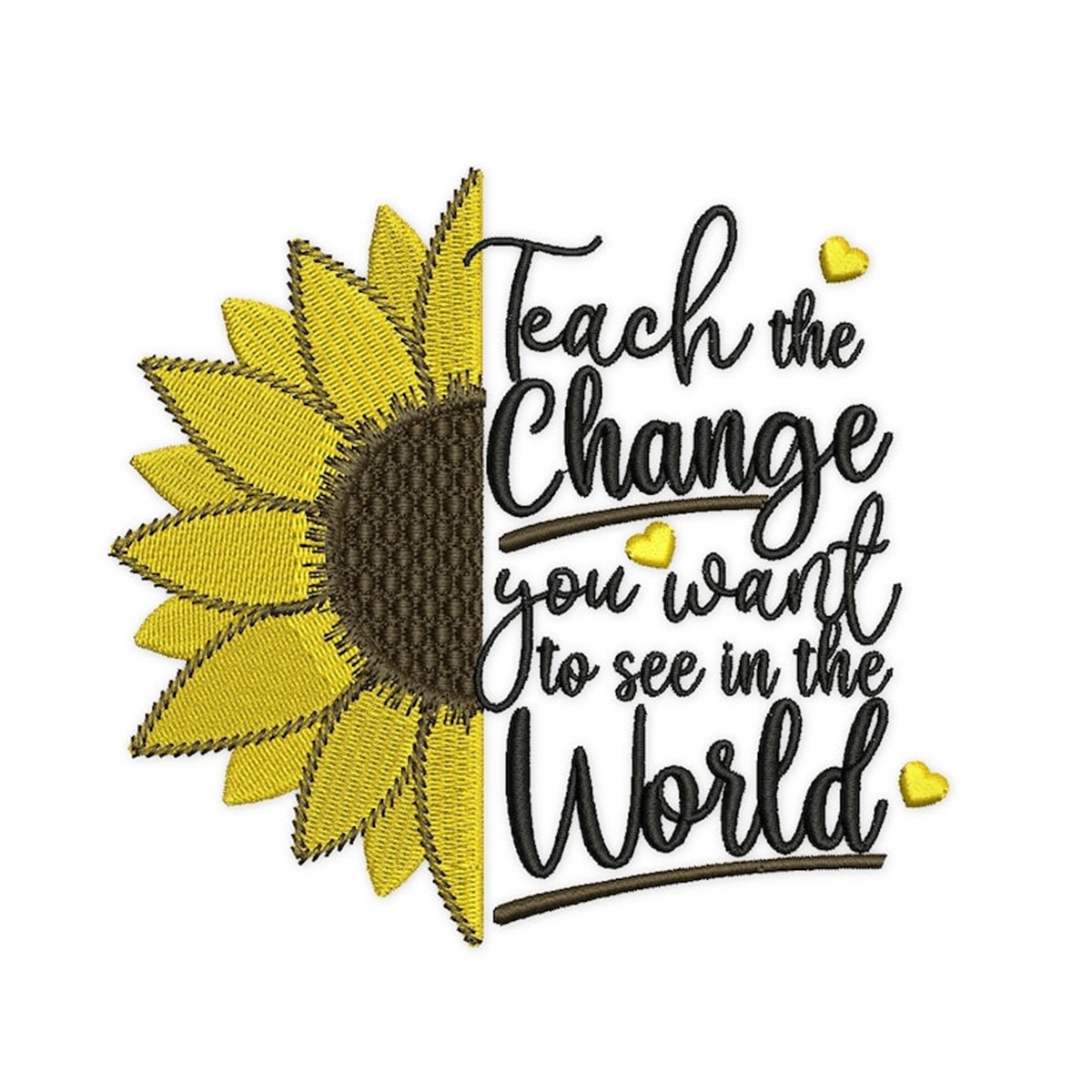 Teacher Sunflower machine embroidery design, back to school - Inspire ...