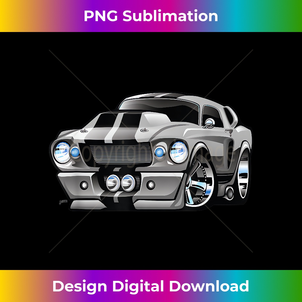 Classic Sixties Muscle Car Hot Rod Cartoon Illustration - Su - Inspire ...