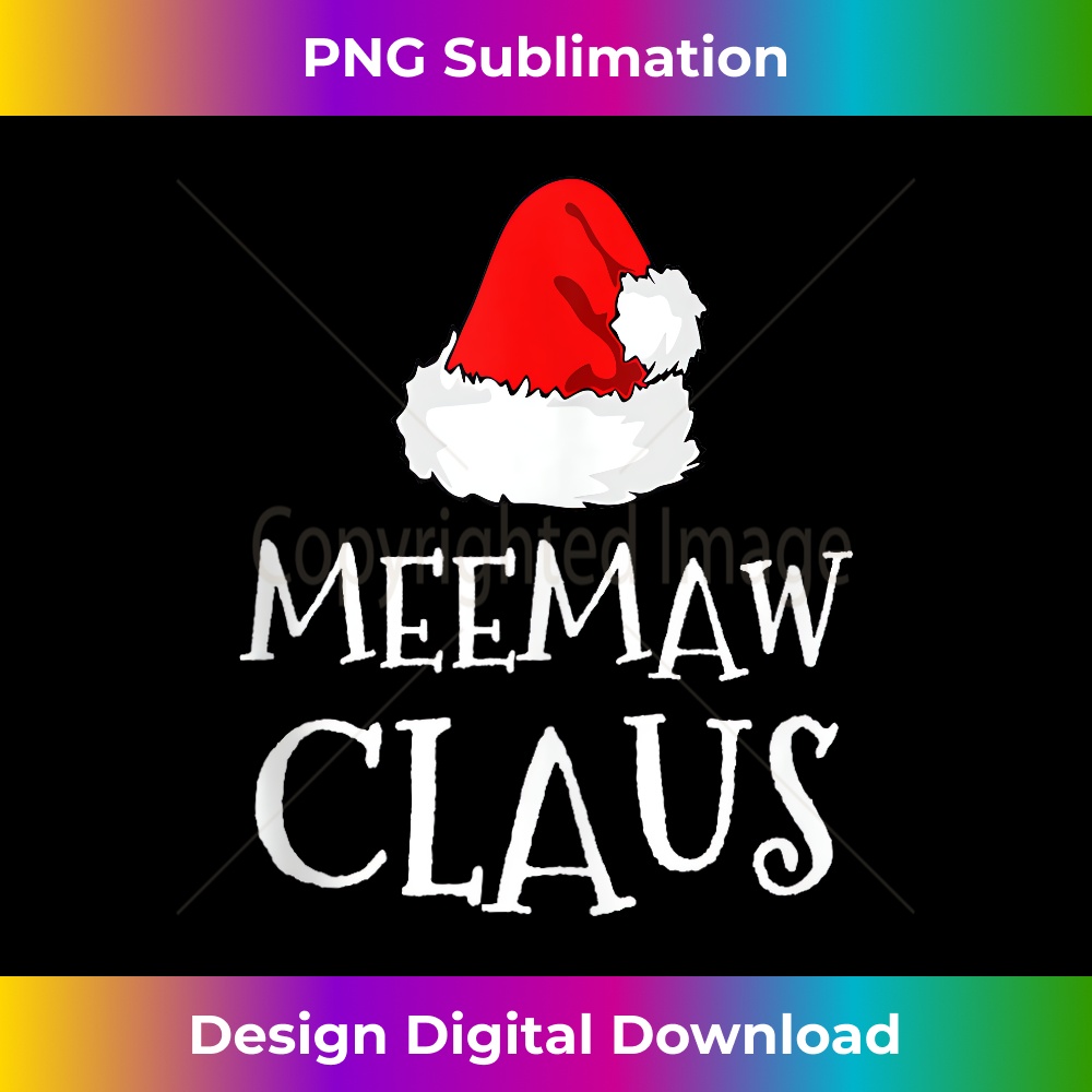 Family Meemaw Claus Christmas Santa's Hat Pajama Mee-Maw Tan | Inspire ...