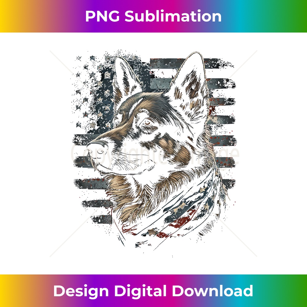 German Shepherd USA Flag Patriotic Shepherd - Sleek Sublimat | Inspire ...