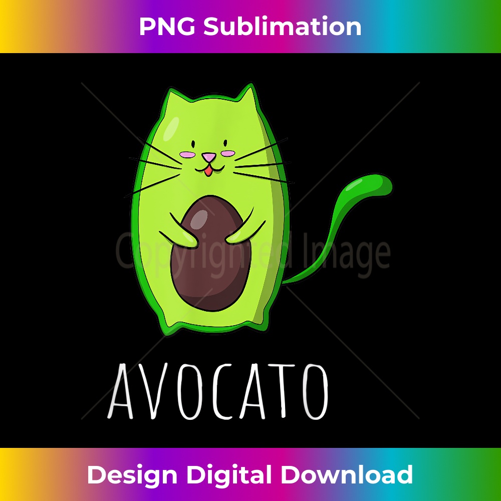 Avocato Avogato Avocado Cat Vegan - Sophisticated PNG Sublim | Inspire Uplift