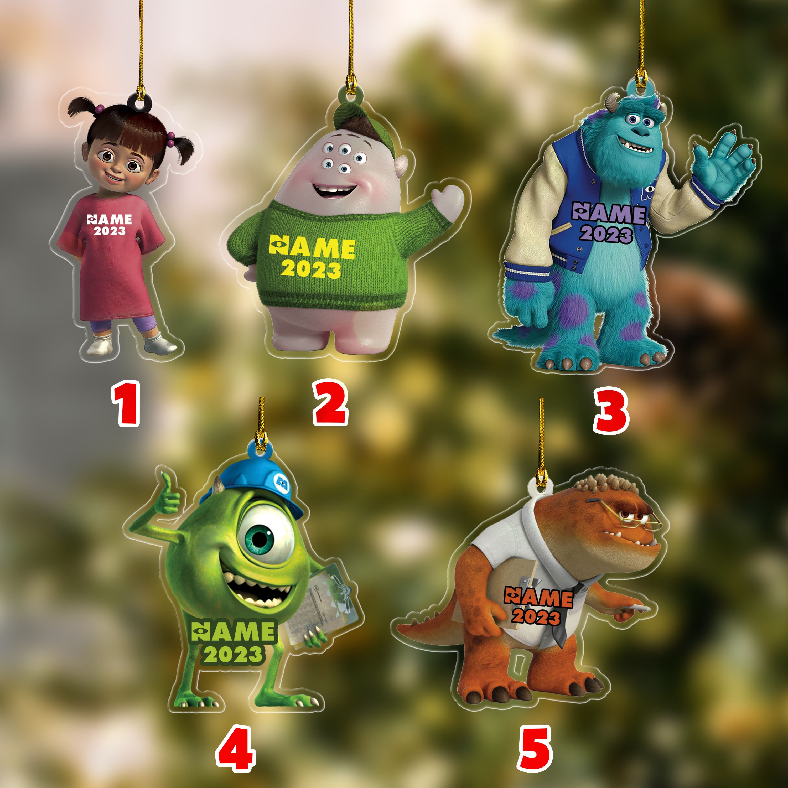 Personalized Monsters Inc Cutout Ornament, Monsters Charact - Inspire ...