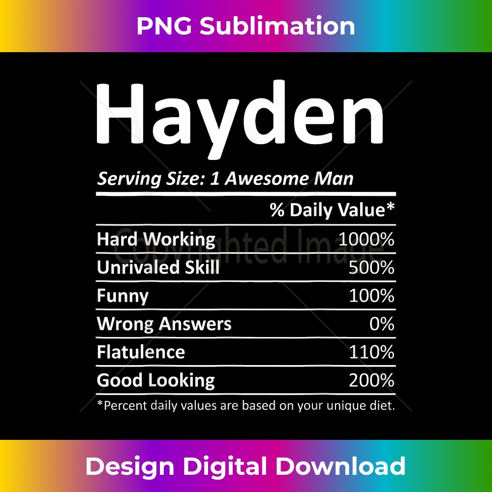 HAYDEN Nutrition Funny Birthday Personalized Name Gift Idea | Inspire ...