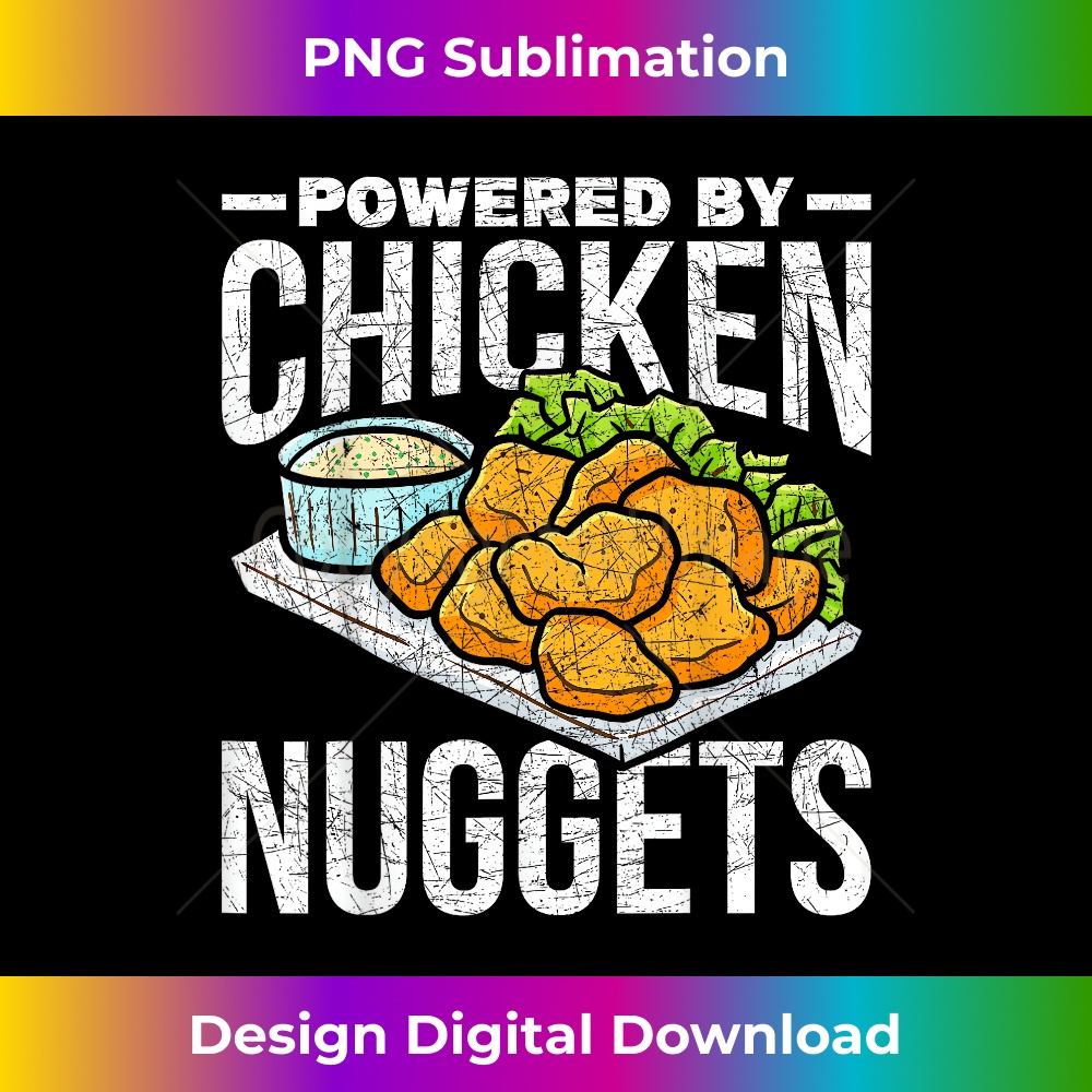 Funny Foodie Gift Fast Food Powered By Chicken Nuggets - Edg | Inspire ...