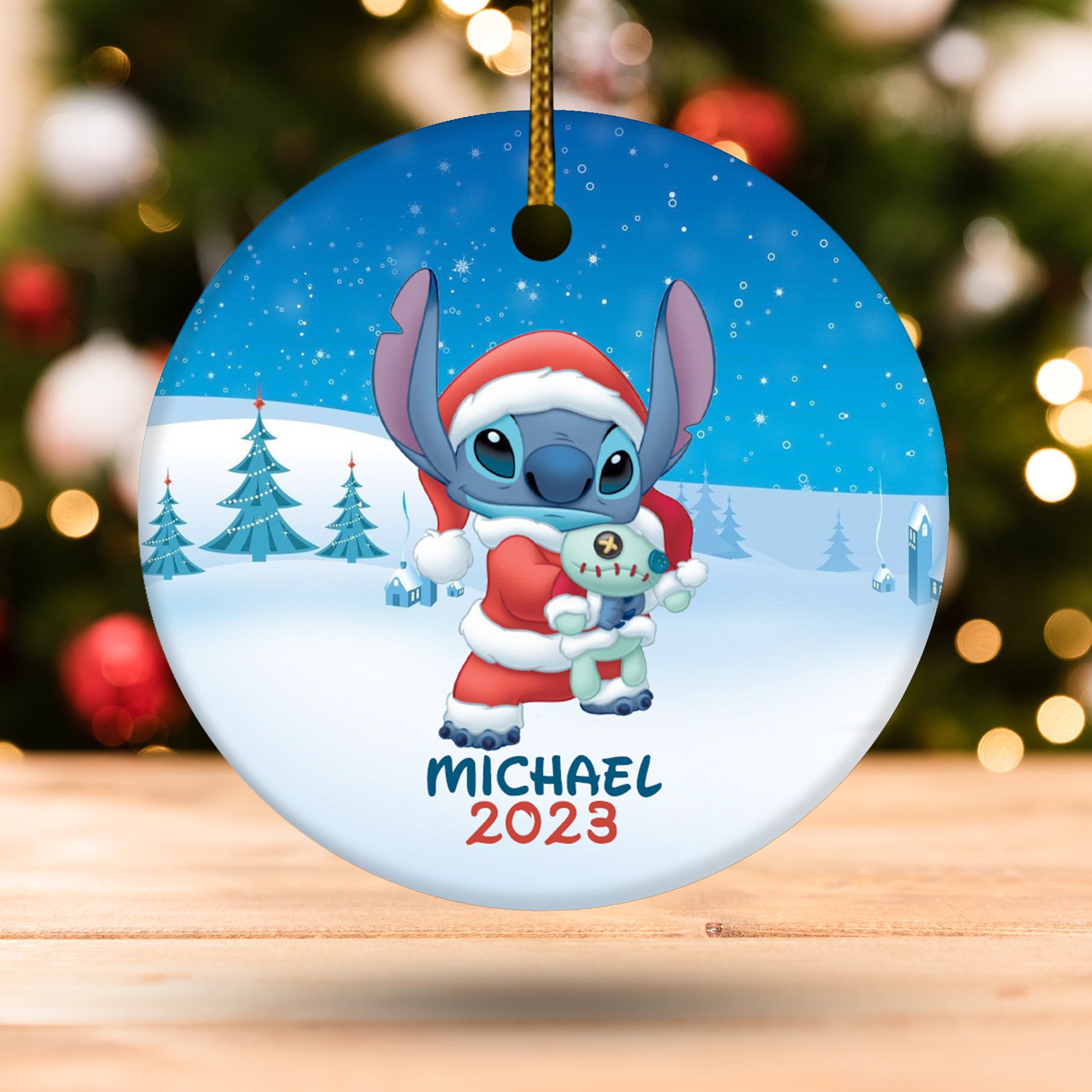 Personalized Stitch Ornament, Disney Stitch Ornament - Inspire Uplift