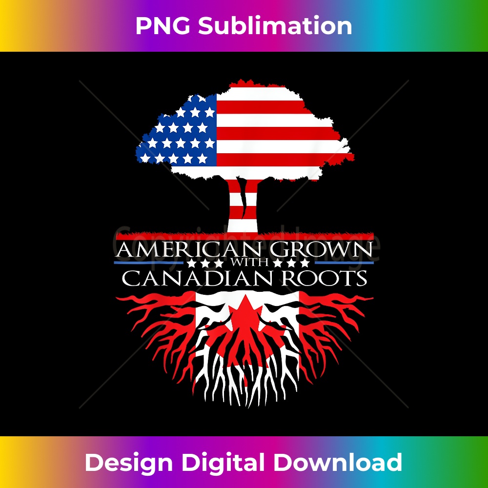 Canadian Roots American Grown Tree Flag USA Canada - Classic | Inspire ...