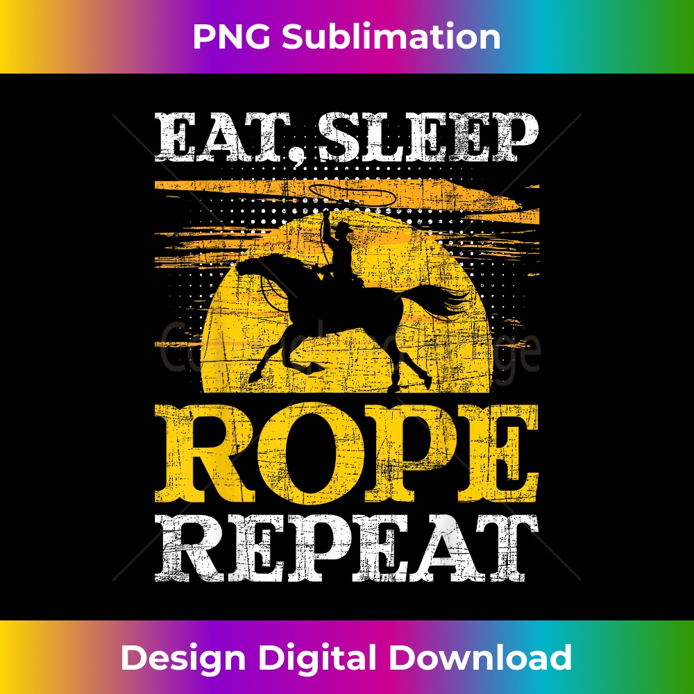 Eat Sleep Rope Repeat - Cowboy Header Heeler Roping Lover - | Inspire ...