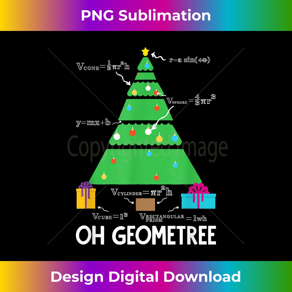 Christmas Tree Geometree Geometry Funny Math Teacher - Conte | Inspire ...