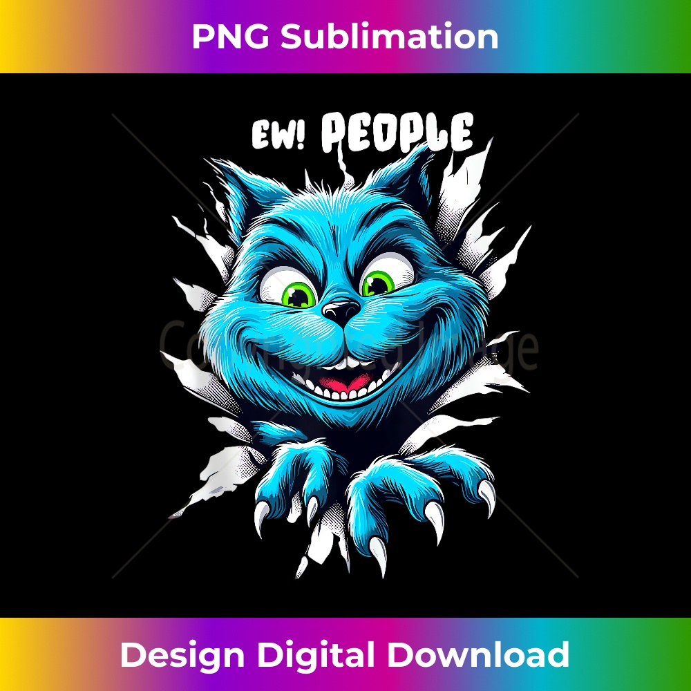 Funny Christmas Cat Ew People Meowy Cat Lovers Face Green Ta | Inspire ...