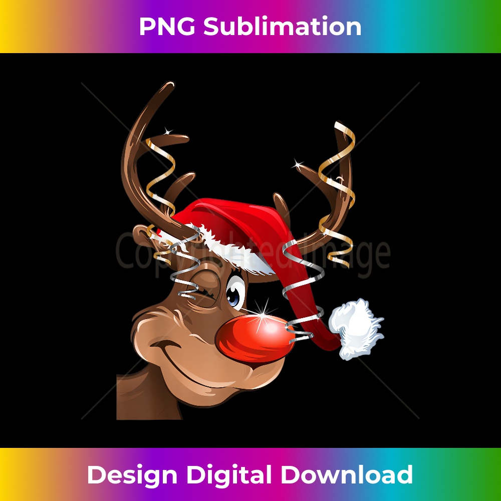 Cute Rudolph Red Nose Reindeer Santa Hat Christmas Outfits - - Inspire ...