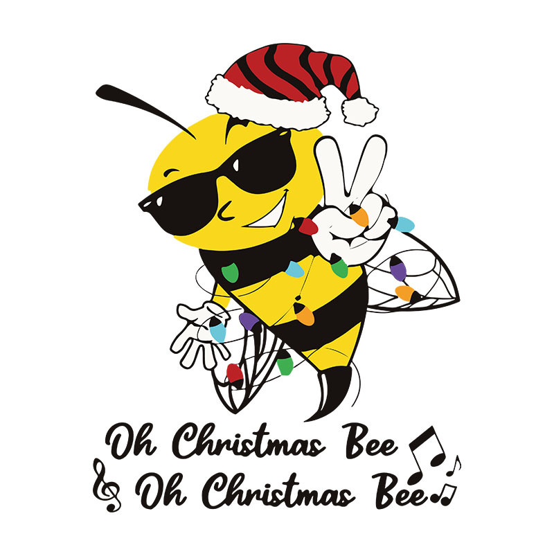 Oh Christmas Bee Svg, Bee clipart, Bee santa Svg, Bee Christ | Inspire ...