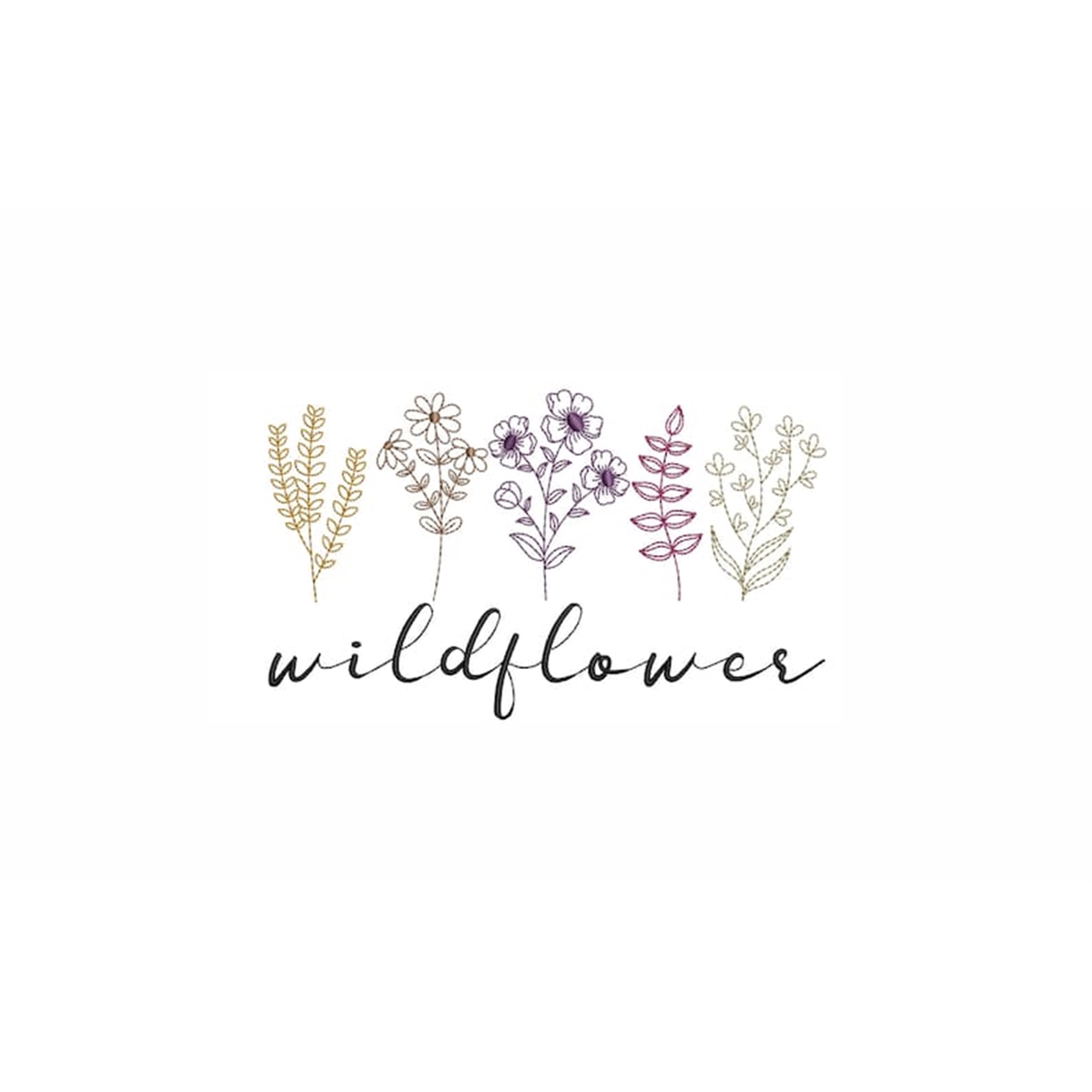 Wildflower Machine Embroidery Design. 4 Sizes. Floral Embroi | Inspire ...
