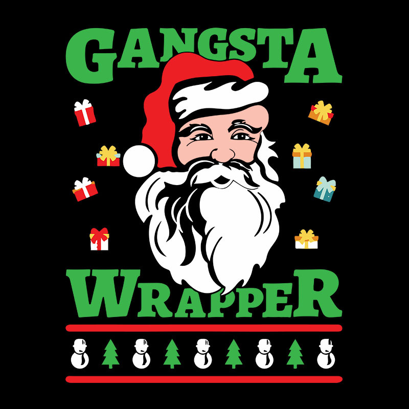 Gangsta wrapper Svg, Santa Claus Svg, Santa clipart, Sweater - Inspire ...