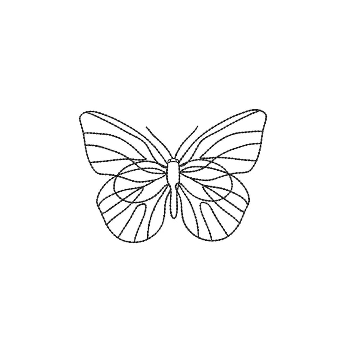 Butterfly Machine Embroidery Design. 6 Sizes. One Line Embro | Inspire ...