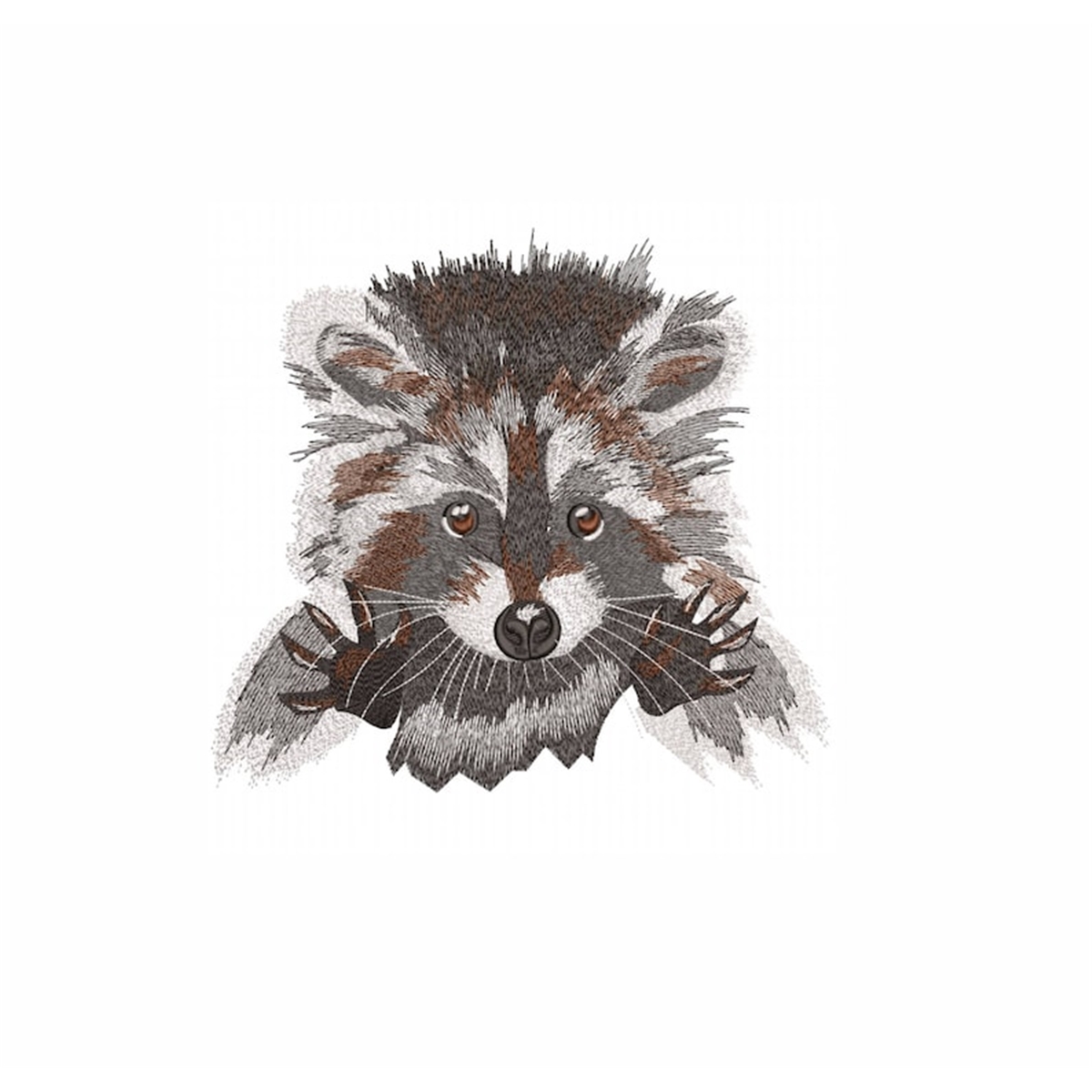 Raccoon Machine Embroidery Design. 6 Sizes. Animal Embroider - Inspire ...