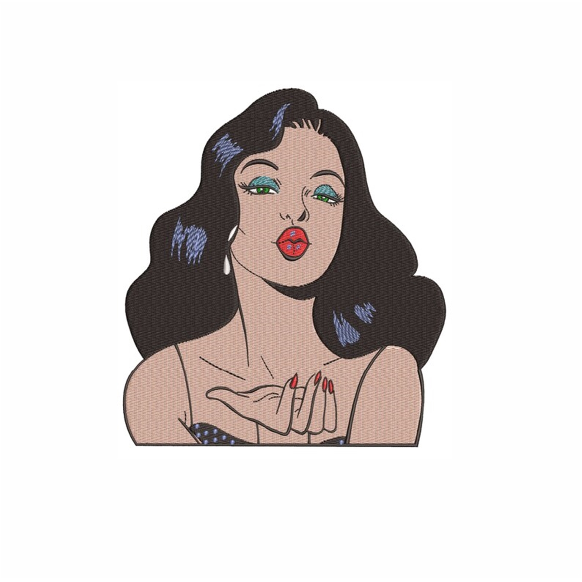 Air Kiss Machine Embroidery Design. 4 Sizes. Girl Machine Em - Inspire ...