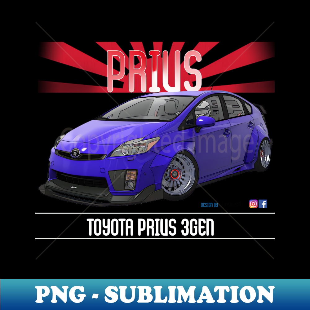 Toyota Prius 2JZ Avus Blue - Premium Sublimation Digital Dow | Inspire ...