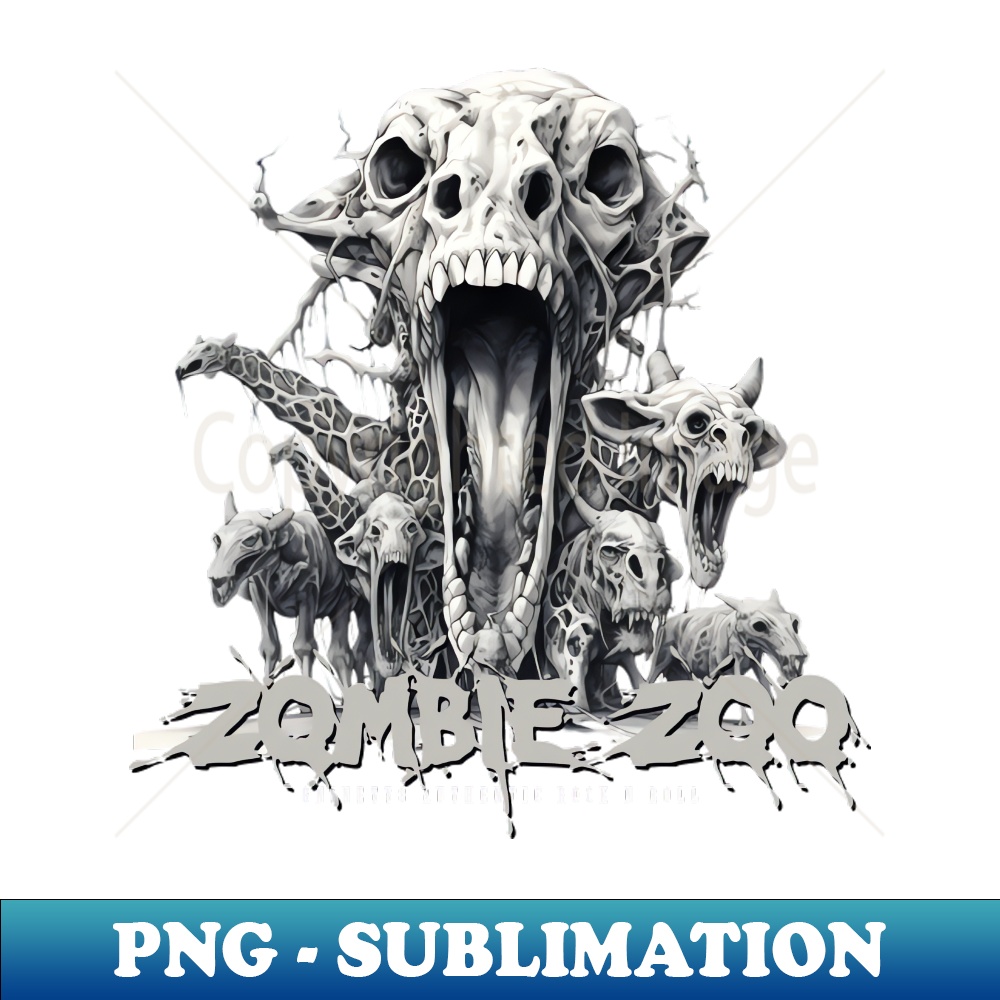 Zombie Zoo Dark - Artistic Sublimation Digital File - Bold & | Inspire ...