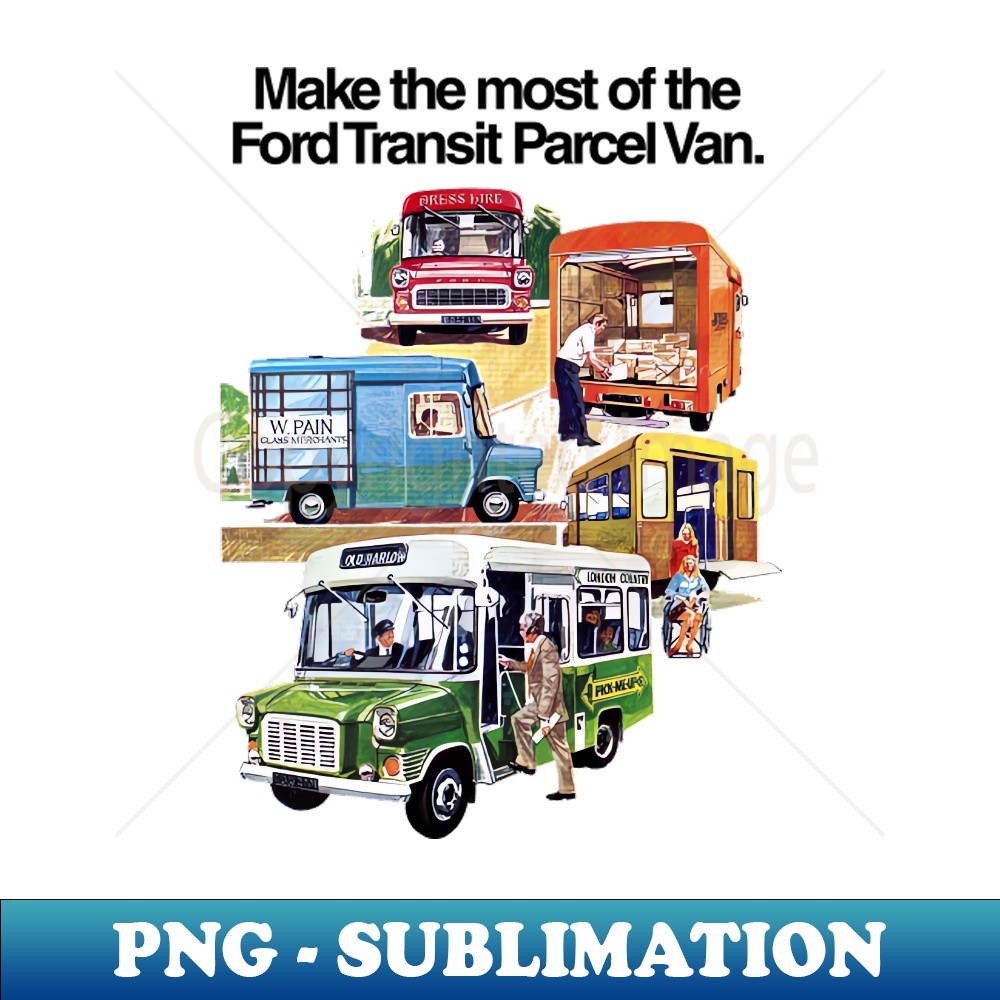 FORD TRANSIT PARCEL VAN - advert - Vintage Sublimation PNG D | Inspire ...