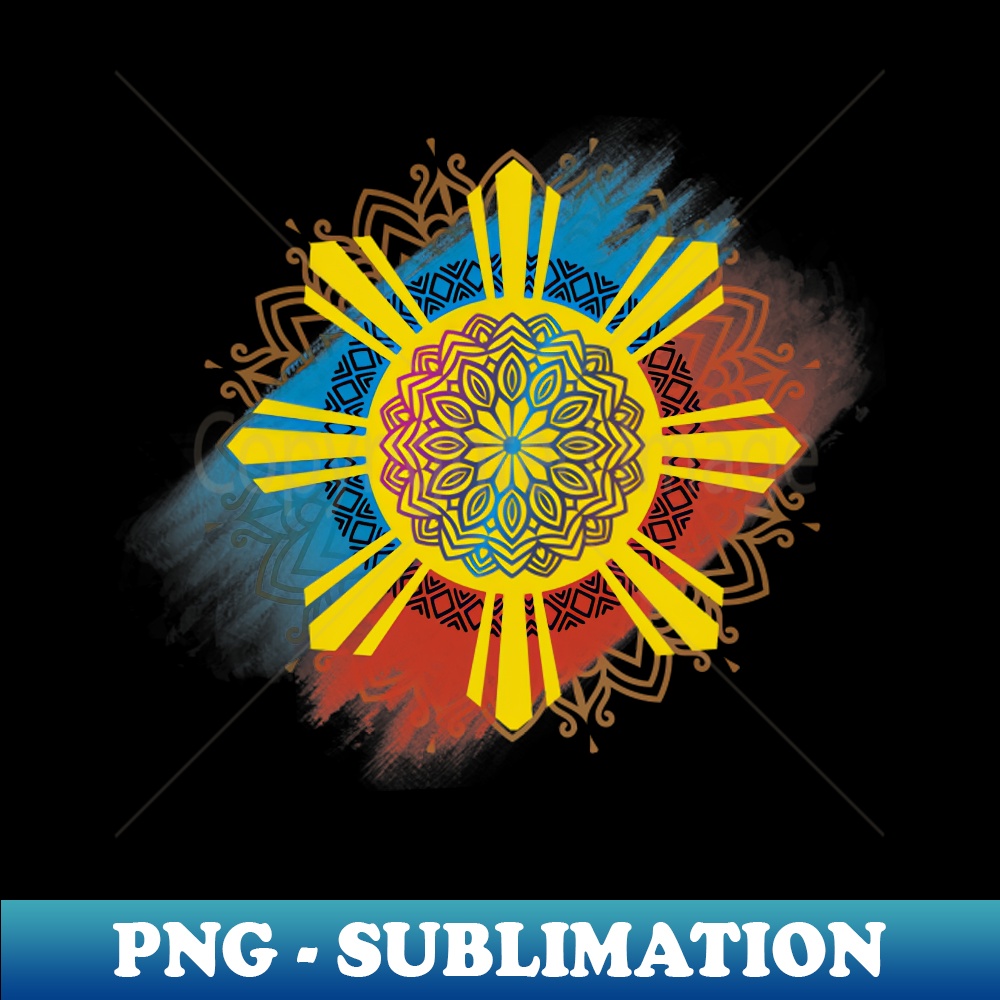 Philippine Flag Sun Mandala Art - PNG Transparent Digital Do | Inspire ...