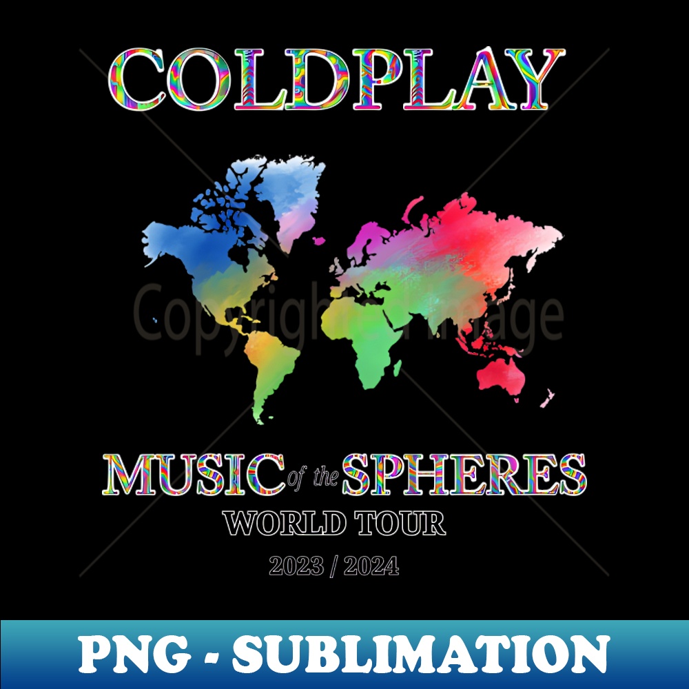 World map for Coldplay Music of the Spheres World Tour - Exc | Inspire ...