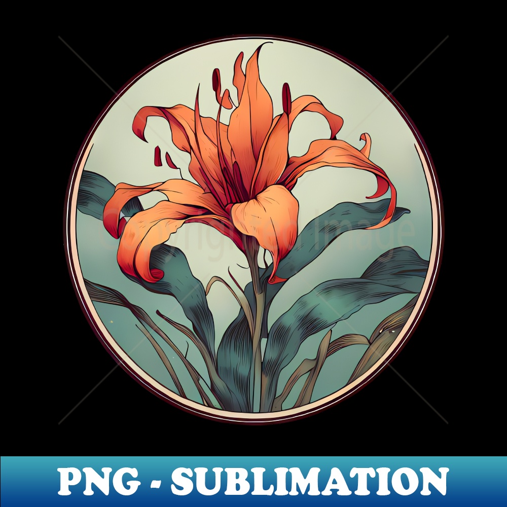 Fire Lily - High-Resolution PNG Sublimation File - Bold & Ey | Inspire ...