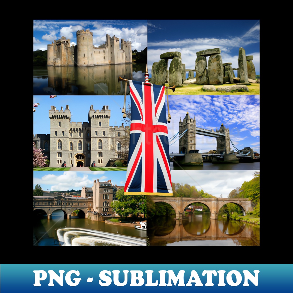 Great British History Collage - PNG Transparent Sublimation - Inspire ...