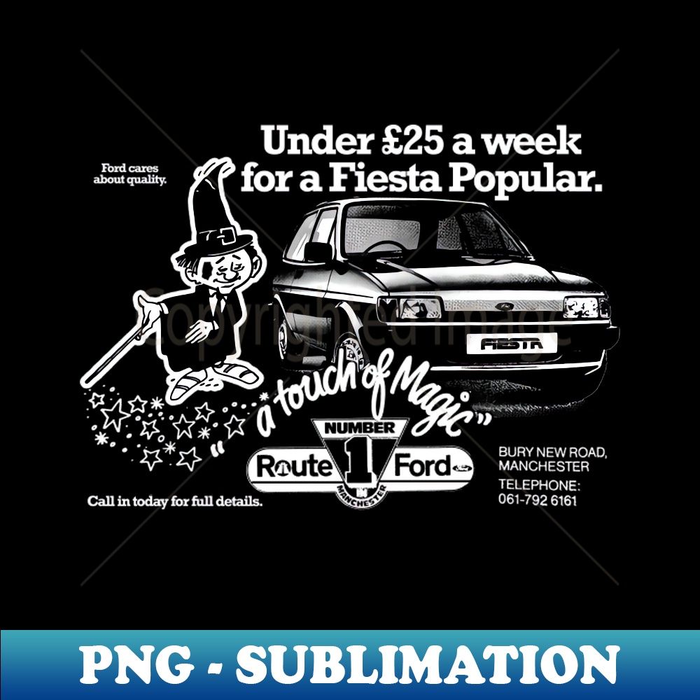 FORD FIESTA - 80s advert - Signature Sublimation PNG File - - Inspire ...
