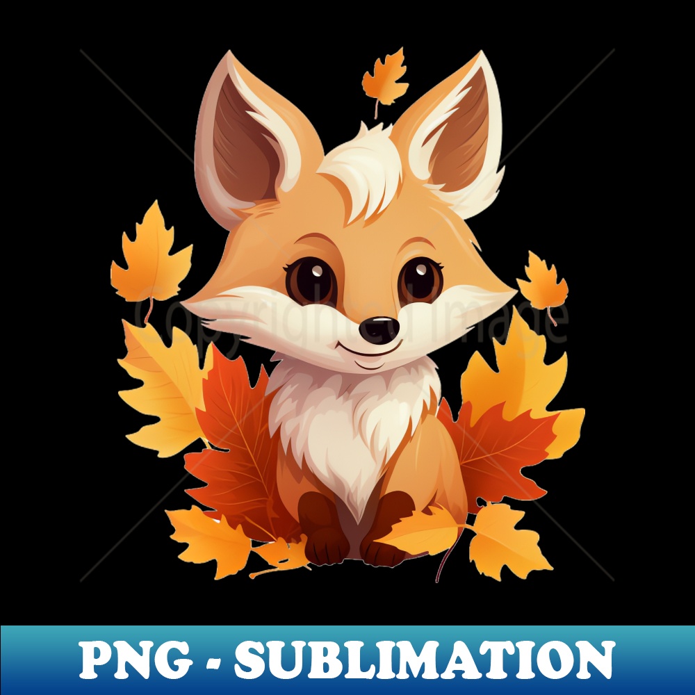 A Graphic Drawing of a cute red fox between Leaves and Flowe | Inspire ...