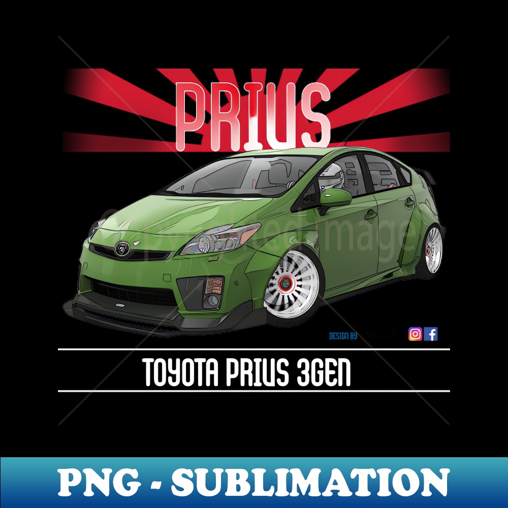 Toyota Prius 2JZ Green - Premium PNG Sublimation File - Perf | Inspire ...