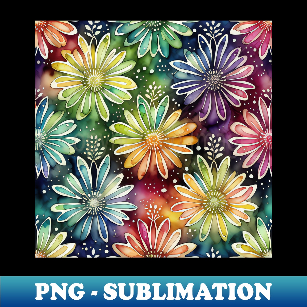 Floral Design 3 - Modern Sublimation PNG File - Perfect for - Inspire Uplift