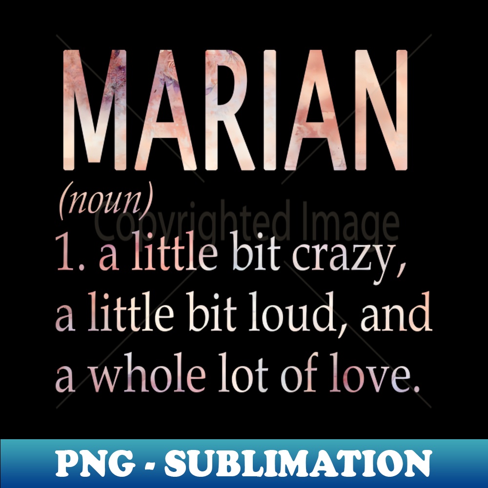 Marian Girl Name Definition - Sublimation-Ready PNG File - R - Inspire ...