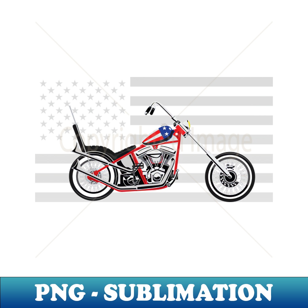 Illustrated American Chopper Motorcycle Low Rider with Grey | Inspire ...