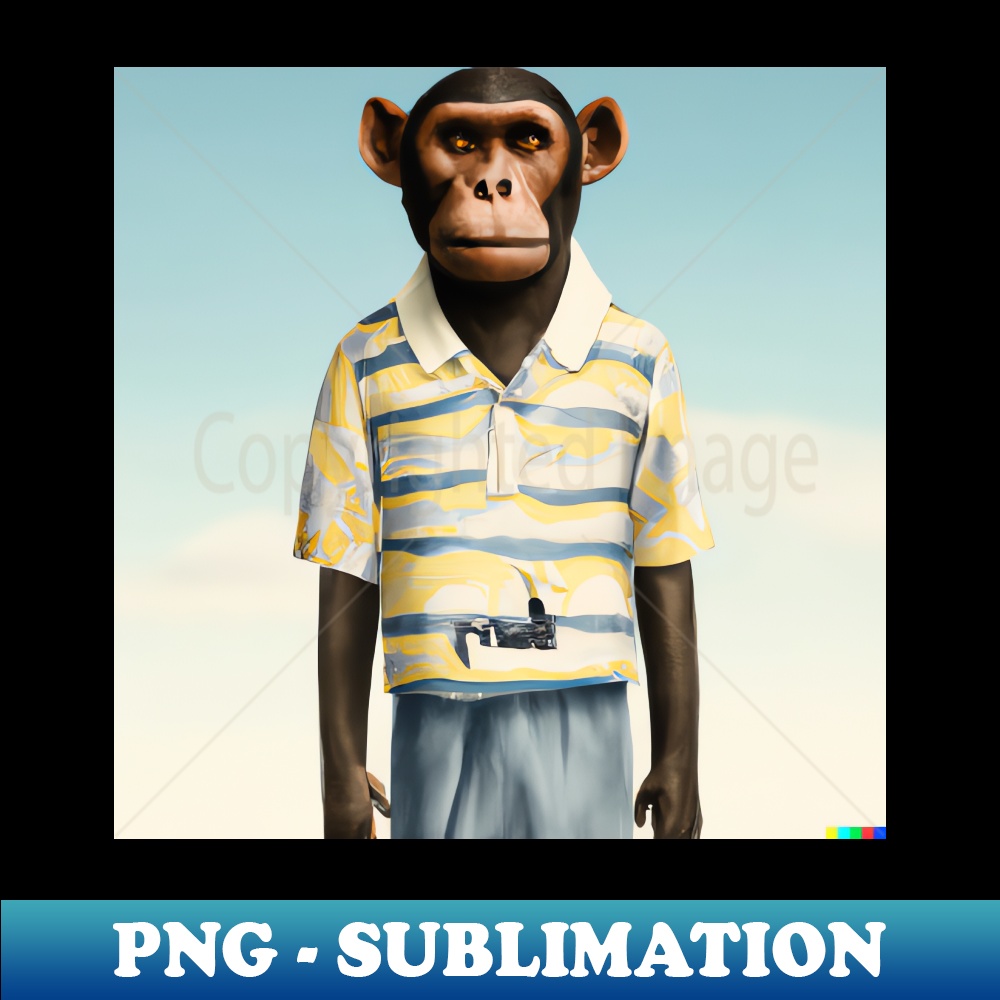 Monkey with Human Clothing Design Funky and colorful - Premi | Inspire ...