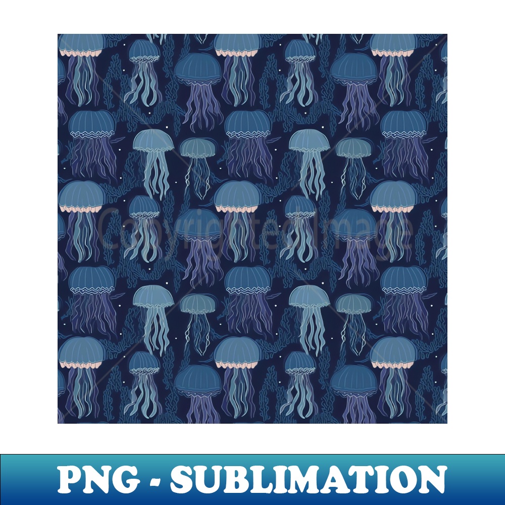 Jellyfish Seamless Pattern Jelly Fish Aquatic Marine Water A | Inspire ...